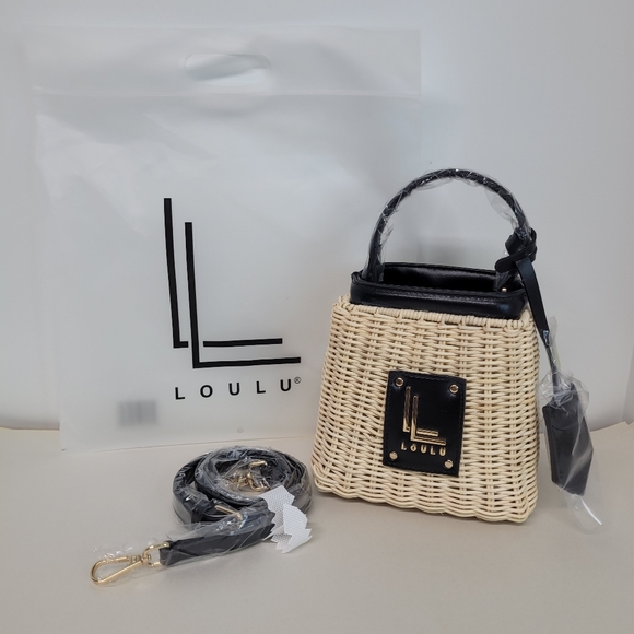 Loulou Bags | Bags | Loulu Handbag Purse Mini Wicker Handle Strap ...
